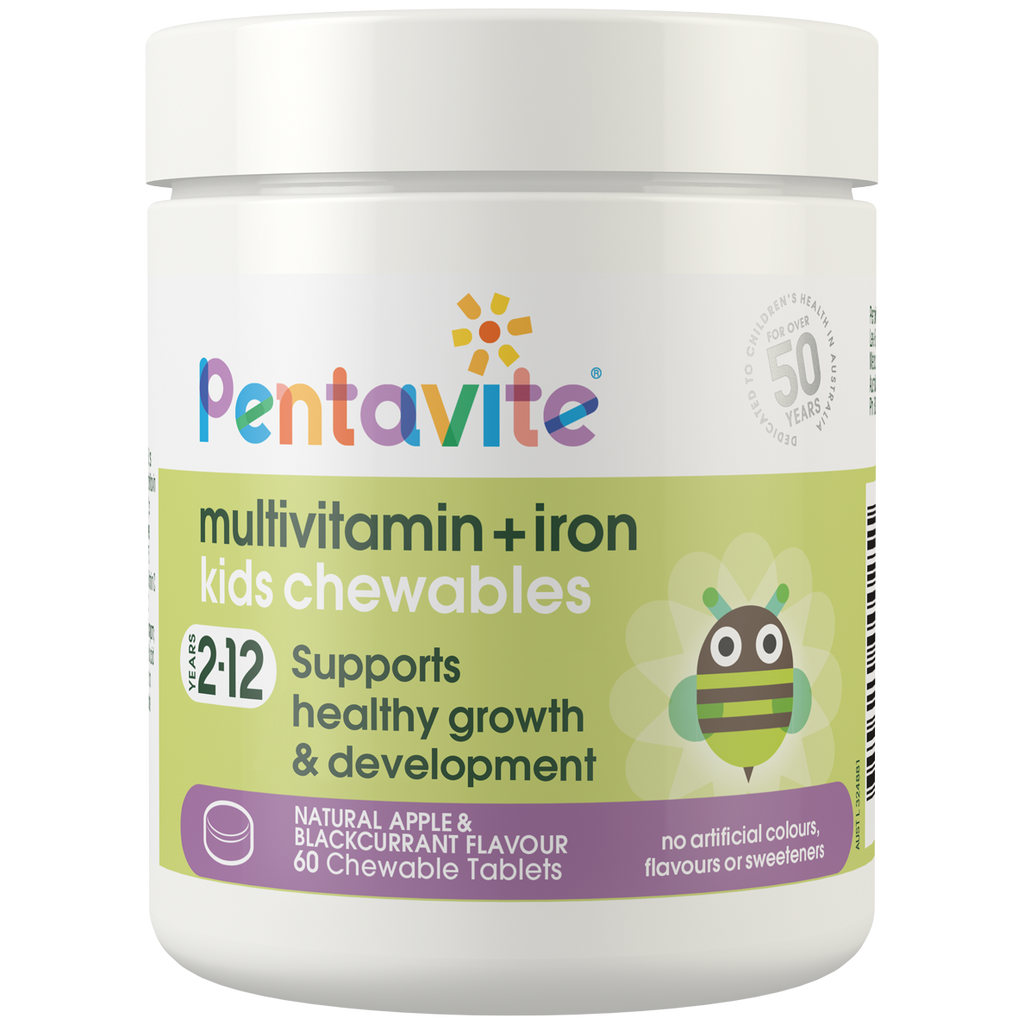 Multivitamin + Iron Kids Chewables 60 Tablets - Pentavite®